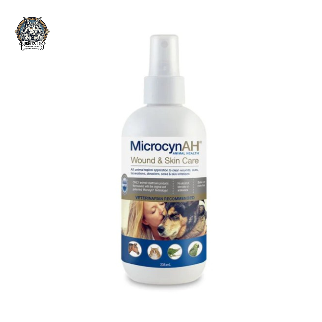 MicrocynAH SKIN DISINFECTANT SPRAY WOUND & SKIN CARE – Purrfect SG
